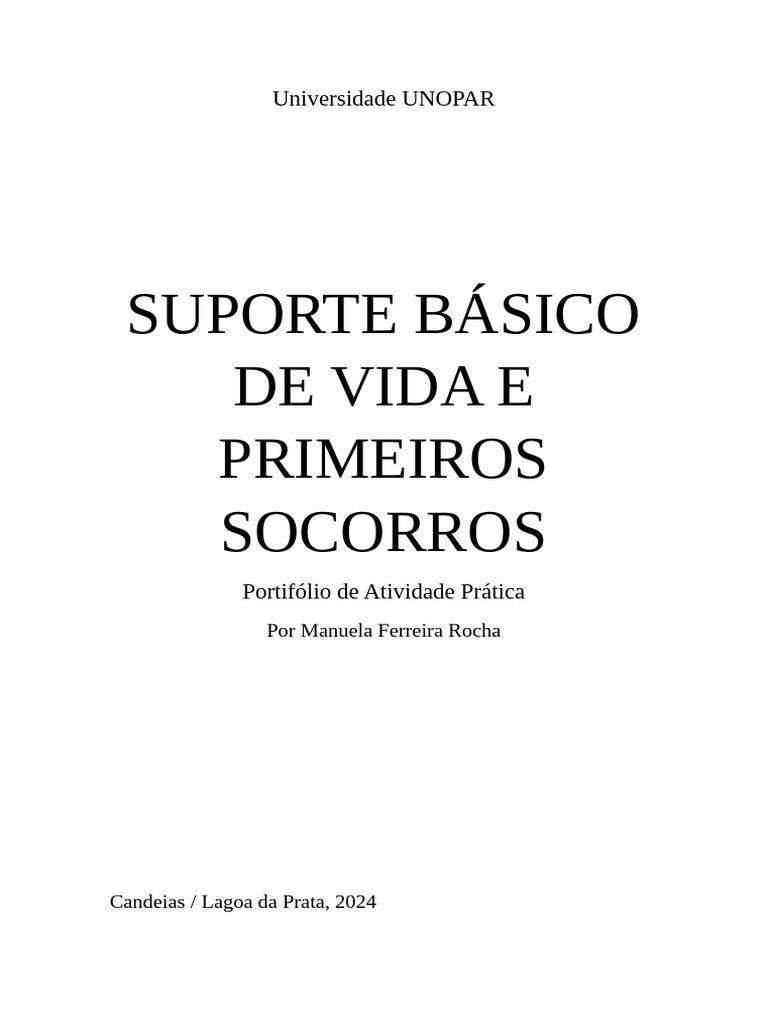 Portif. Suporte Básico de Vida e Primeiros Socorros | PDF