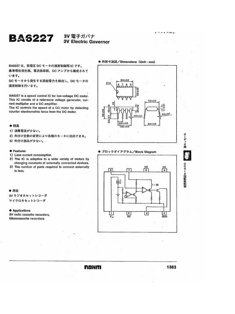 BA6227 Rohm | PDF