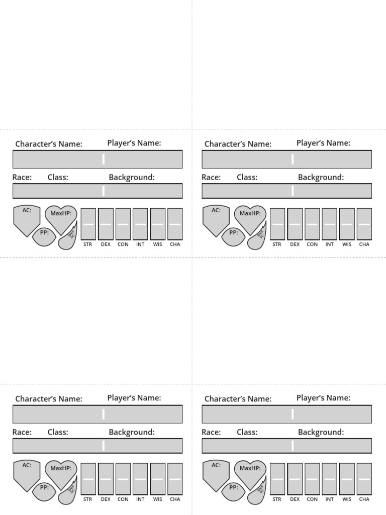 Character Tracker 3 W Blank | PDF