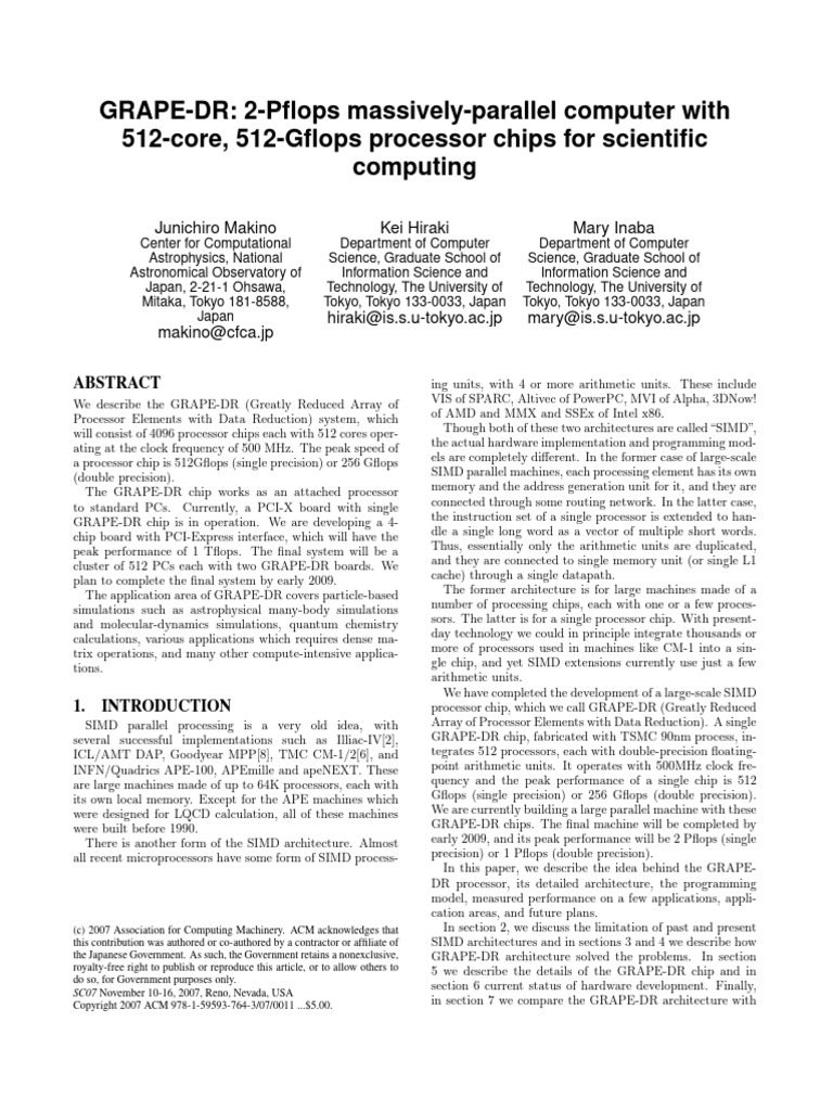 Grape DR | PDF | Central Processing Unit | Parallel Computing