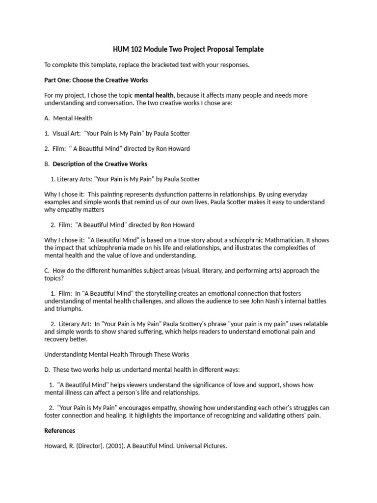 HUM 102 Module Two Project Proposal Template2 | PDF