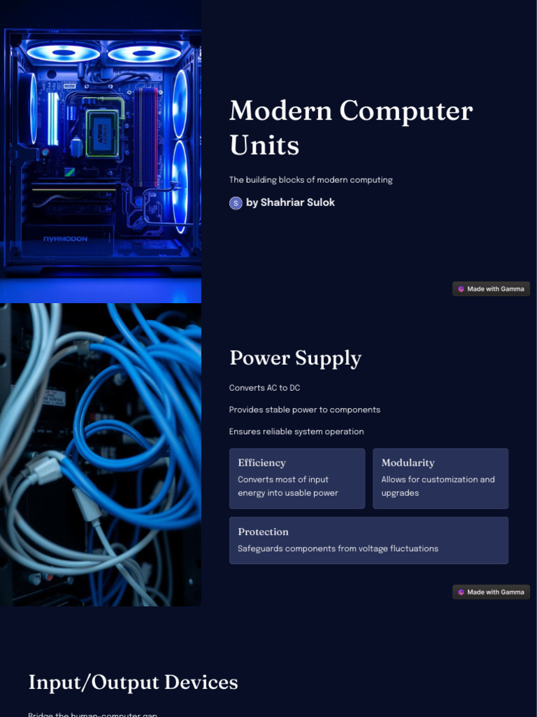 Modern Computer Units | PDF | Power Supply | Input/Output