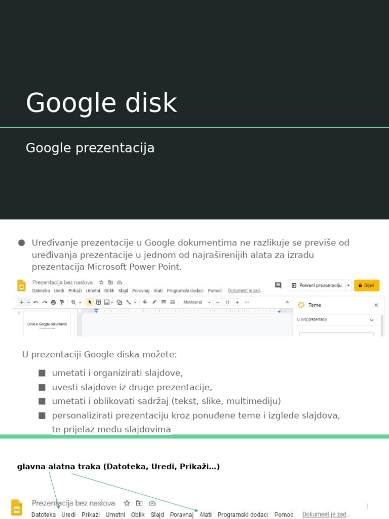Predavanje - Google Prezentacije | PDF