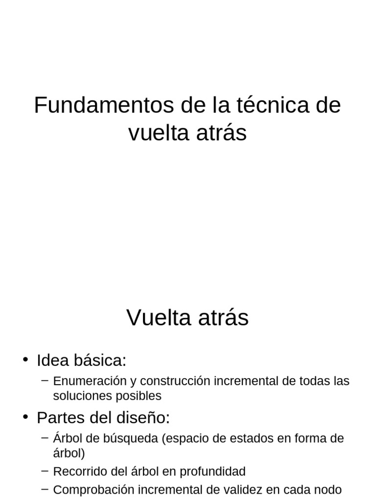 Tecnica de Vuelta Atras Fund A Mentos | PDF | Combinatoria