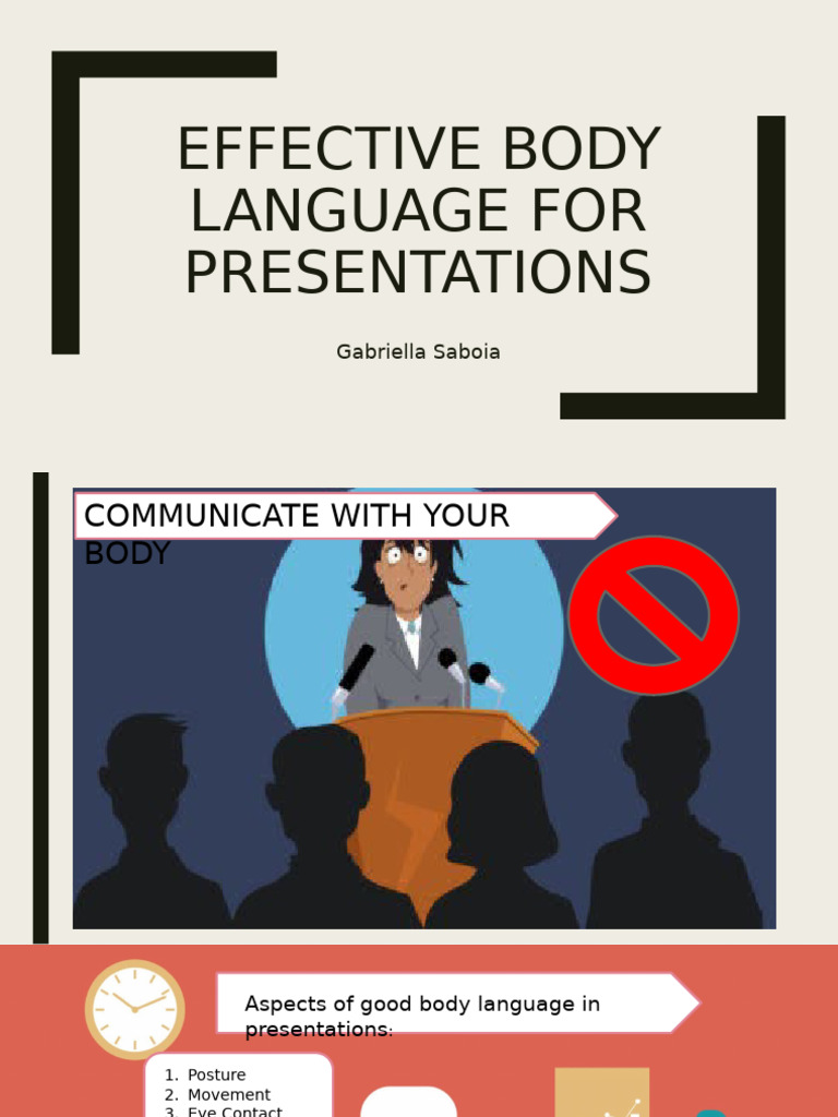 Effective Body Language For Presentations | PDF
