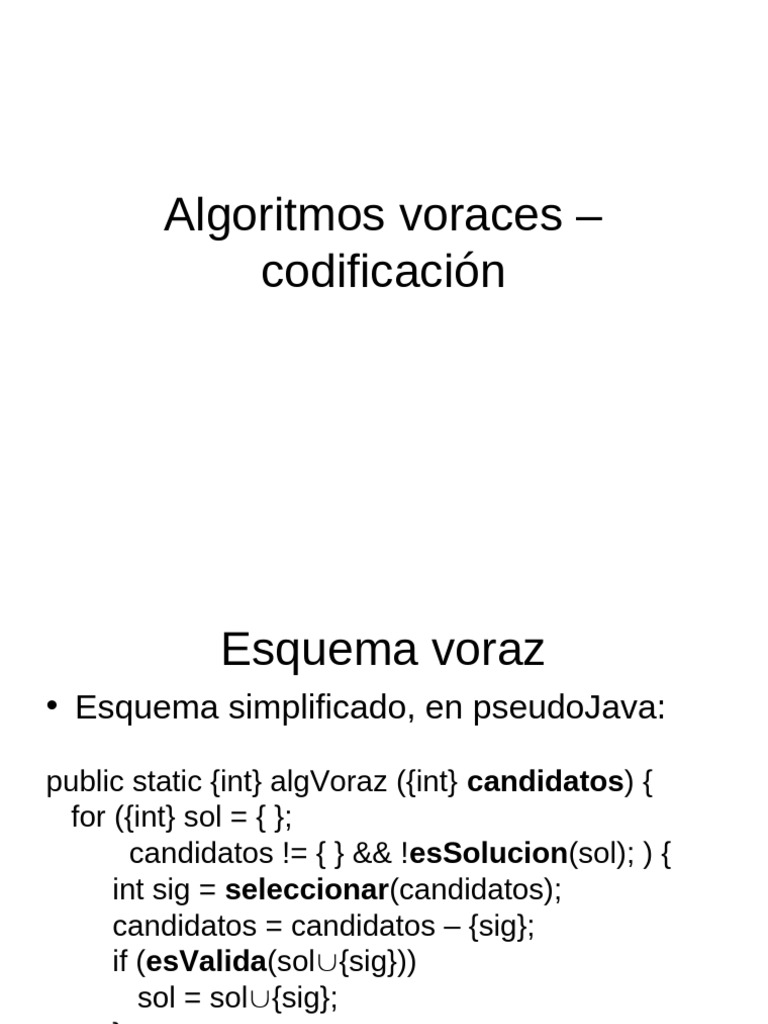 Algoritmos Voraces Codificacion | PDF | Algoritmos y Estructuras de Datos | Informática teórica