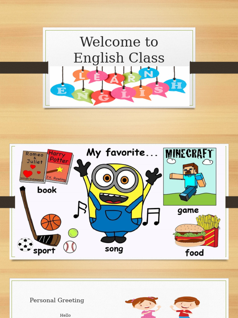 Welcome To English Class | PDF