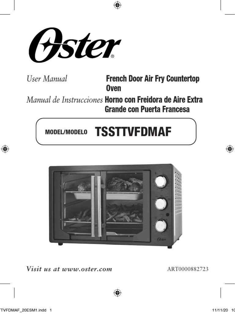 Oster Toaster Oven Manual TSSTTVFDMAF - Grover - IB | PDF | Grilling | Oven
