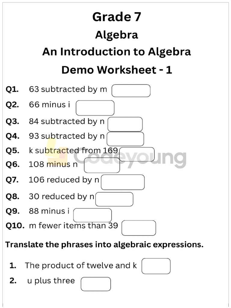 An Introduction To Algebra | PDF