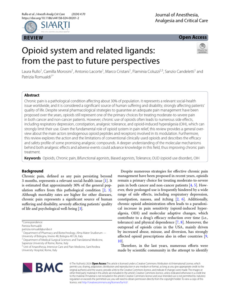 Opioid System and Related Ligands | PDF | Opioid | Analgesic