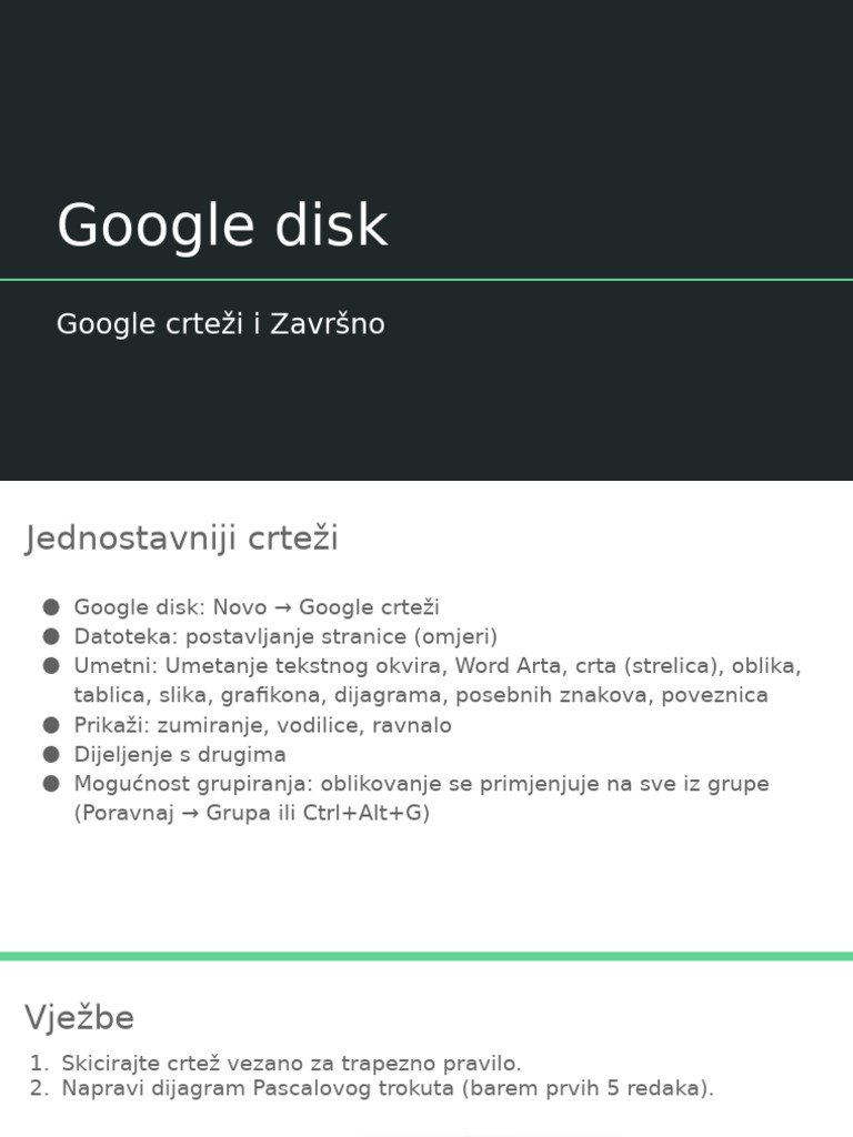 Predavanje - Google Crteži I Završno | PDF