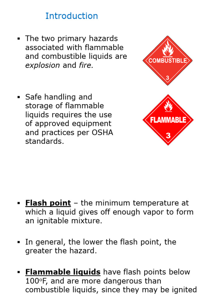 Flammable Combustible Liquids | PDF | Scientific Phenomena | Energy ...
