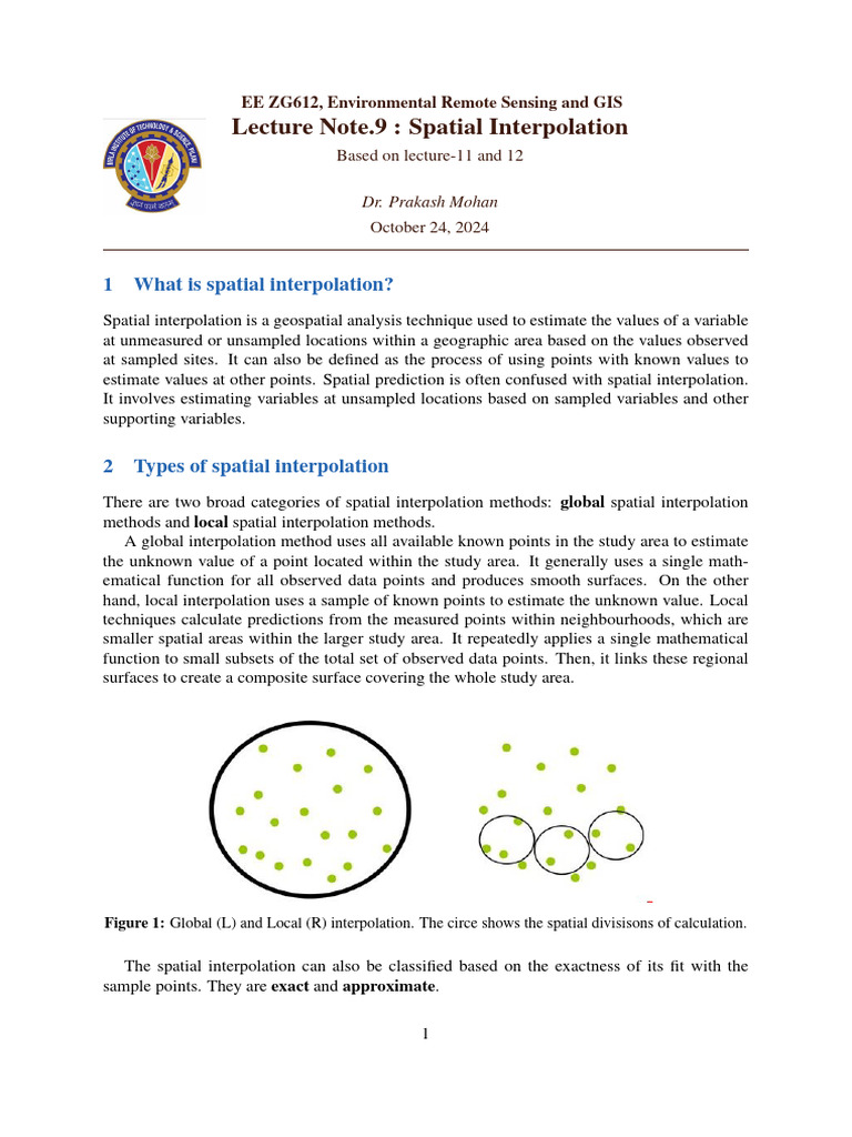 GIS Notes - End Sem - Binder1 | PDF | Interpolation | Spatial Analysis
