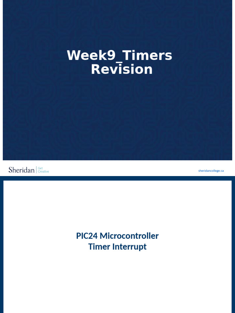 Week8 Timers Revision | PDF | Timer | Microcontroller