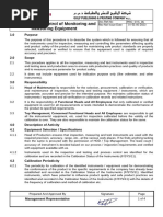 IMTE Calibration Control Procedure | PDF | Calibration | Verification ...