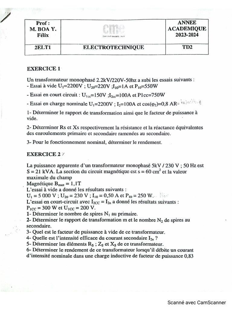 Electrotechnique | PDF