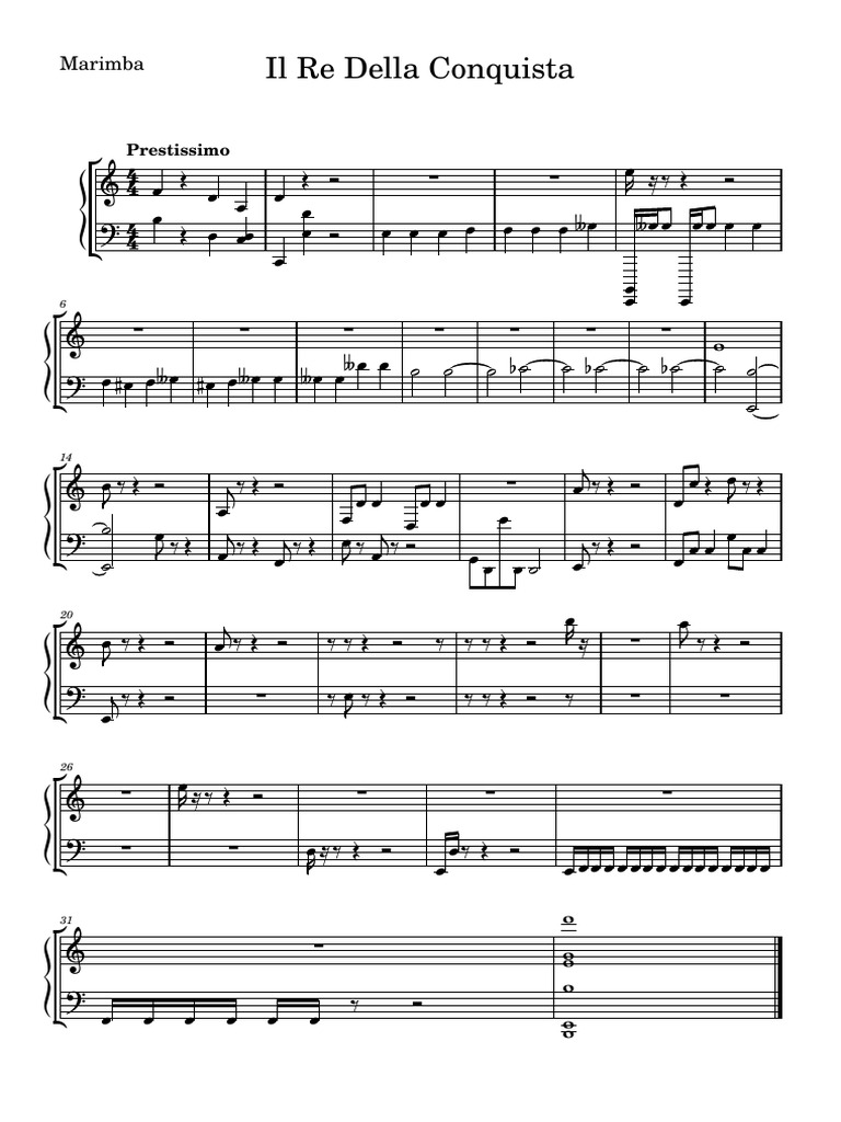 Marimba Sheet Music | PDF