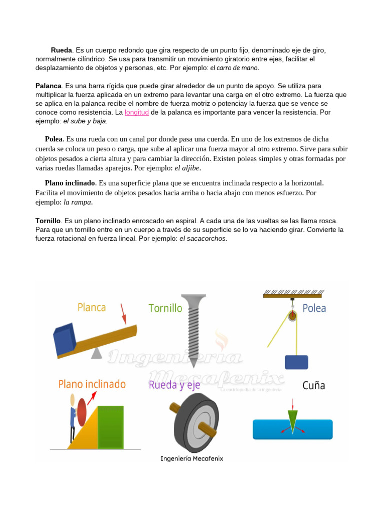 Máquinas Simples y Compuestas | PDF