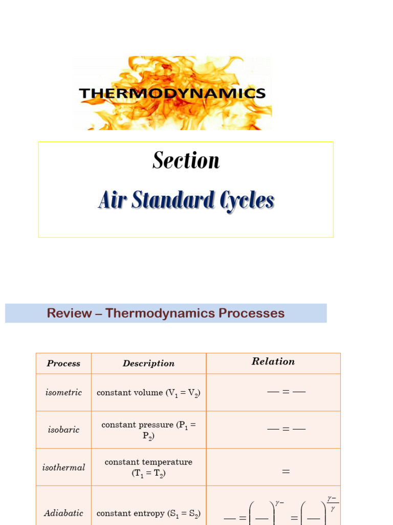 Air Standard Cycles | PDF | Scientific Phenomena | Thermodynamics