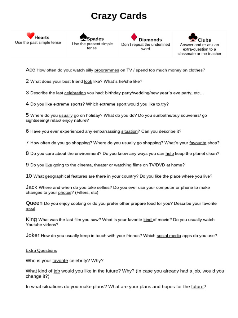 Crazy Card Game | PDF