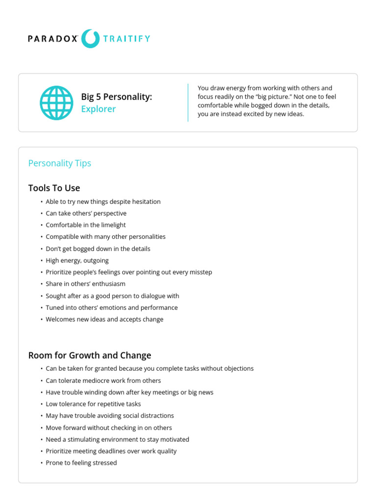 Shahzaib Irfan Traitify Assessment Results 11-09-2024 | PDF ...