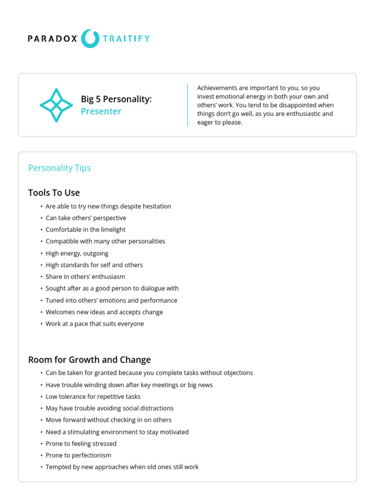 Shahzaib Irfan Traitify Assessment Results 11-09-2024 | PDF ...