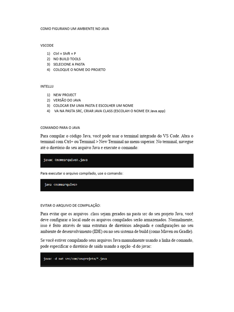 Criando Um Projeto Do Zero Do Java | PDF