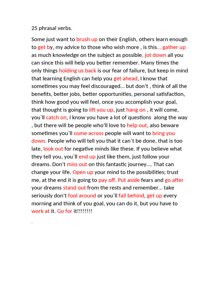 25 Phrasal Verbs | PDF