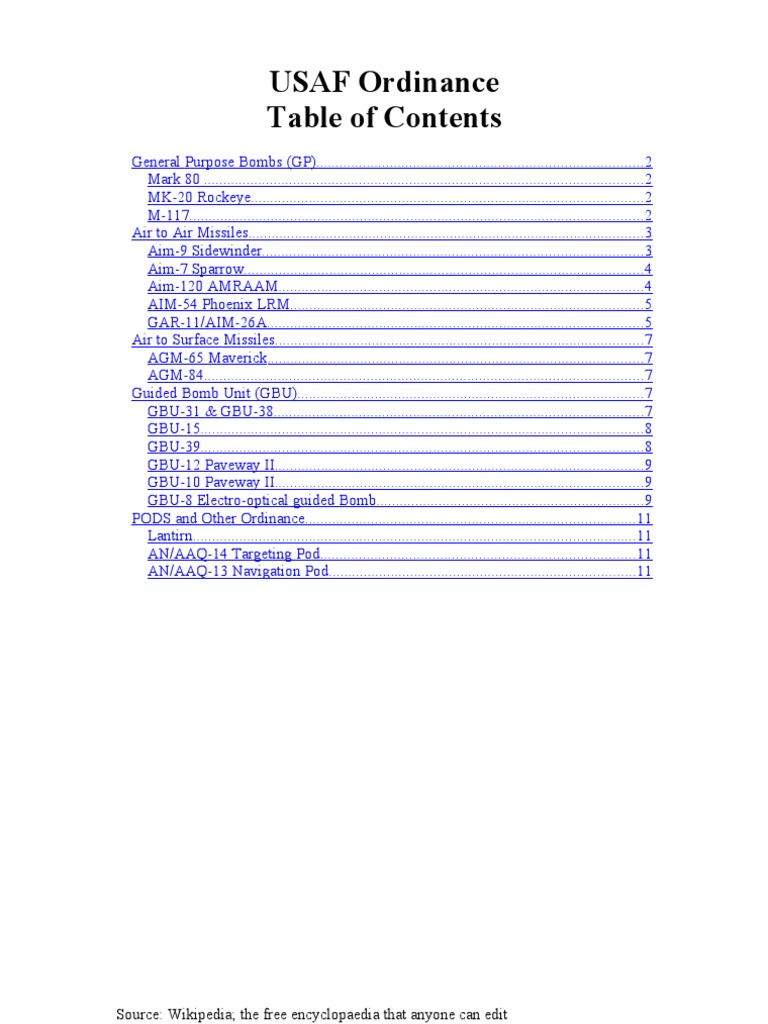 USAF Ordinance | PDF | Military Equipment | Military Science