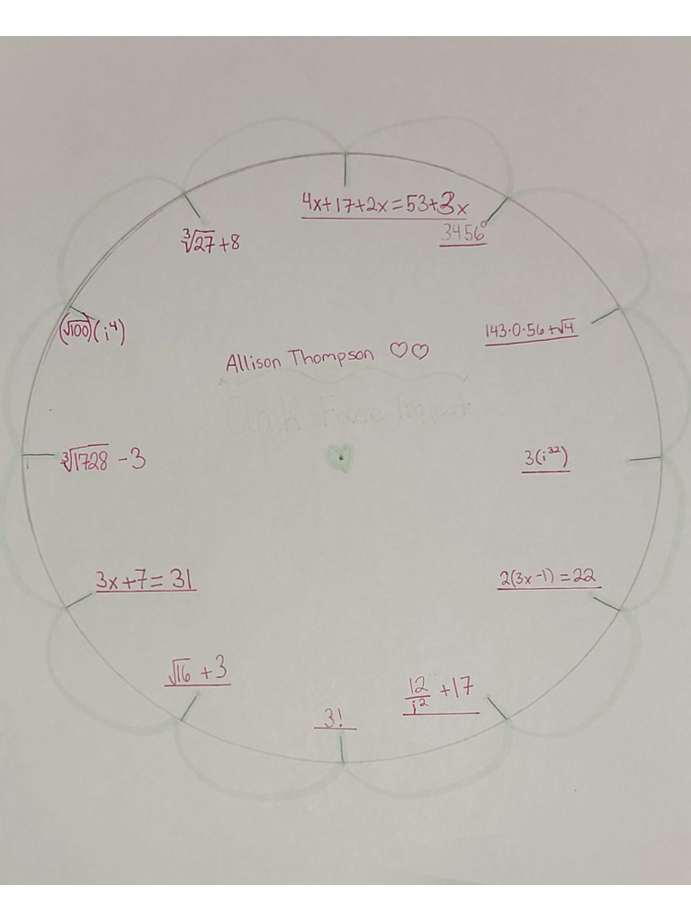 Clock Face Project | PDF