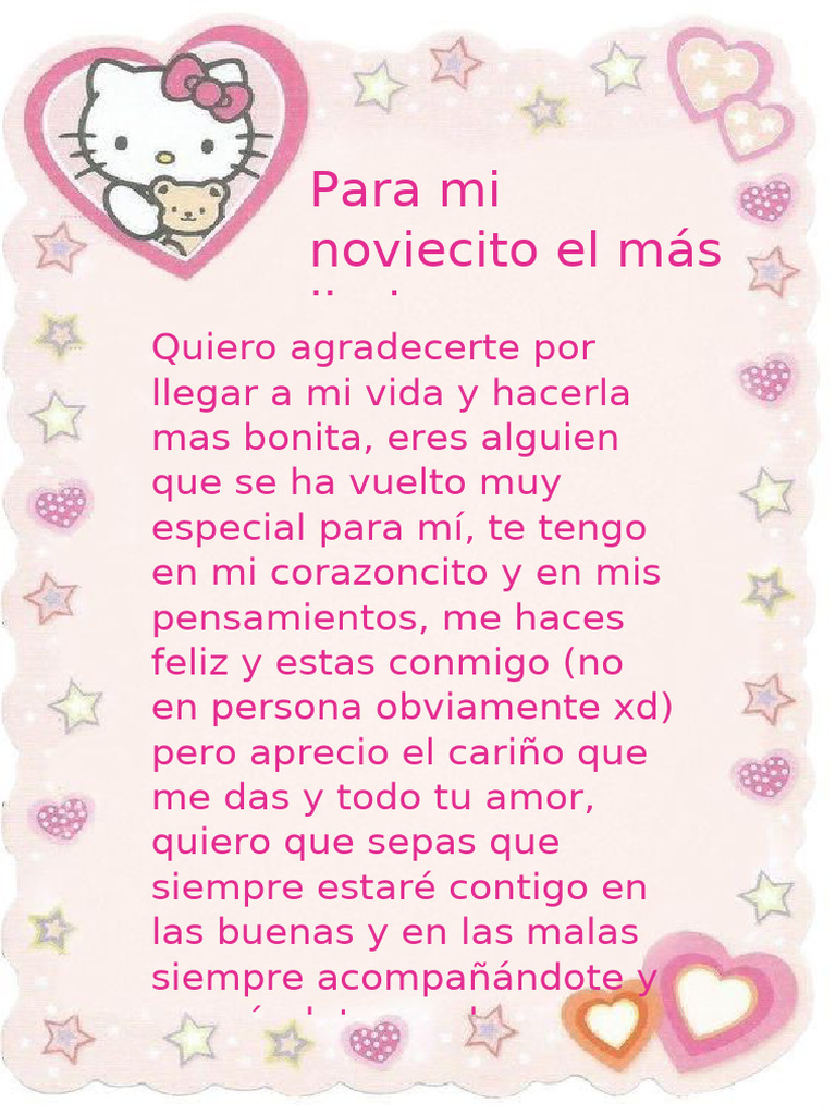 Para Mi Noviecito El Más Lindo | PDF