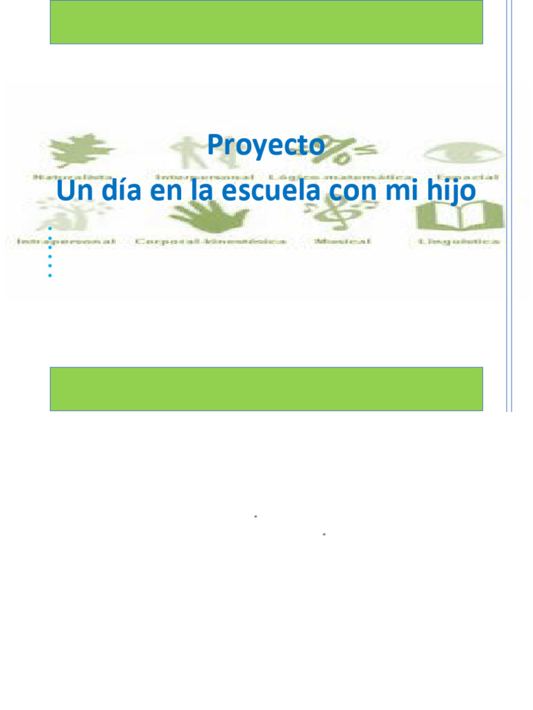 Un Día en La Escuela Con Mi Hijo | PDF | Educación de la primera ...