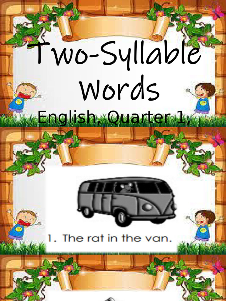 2-Syllable Short Vowel Words Lesson | PDF