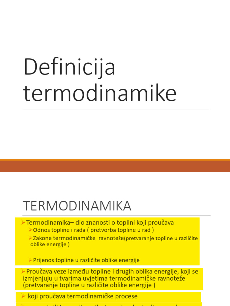 1.definicija Termodinamike | PDF