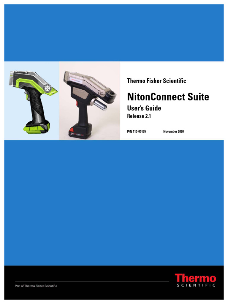 110-00155 - 2.1 - Niton Connect Suite User's Guide, V 2.1, Eng | PDF ...