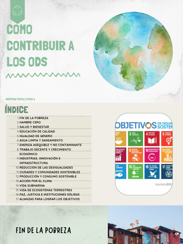 Como Contribuir A Los Ods | PDF | Agua | Alimentos