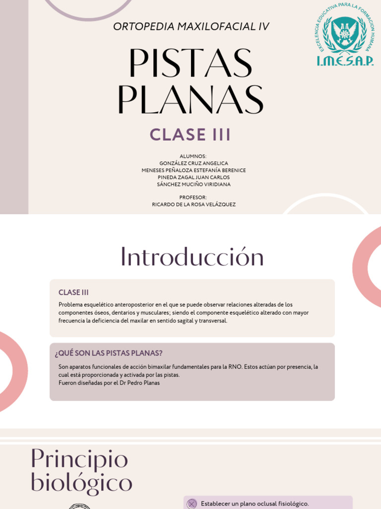 Pistas Planas Clase III - PDF 2 | PDF | Anatomia dental | Ramas de Odontología