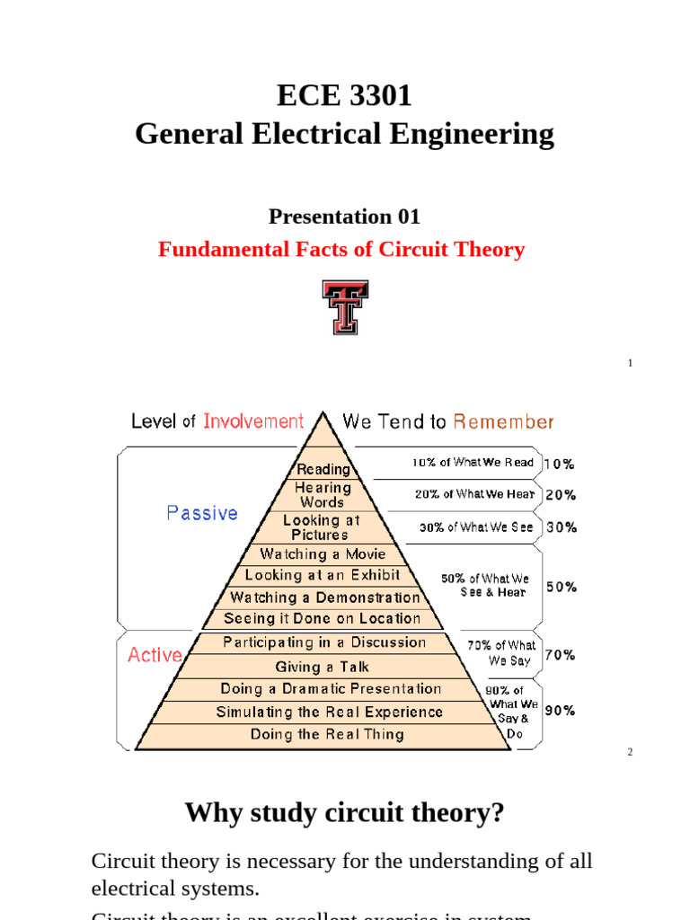 ECE 3301 Presentation 01 - Introduction To Circuits | PDF | Electrical ...