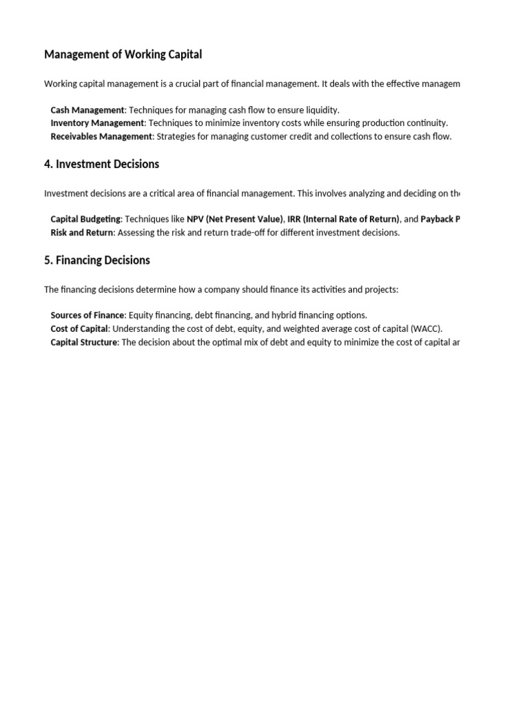 Effective Working Capital Management Strategies | PDF