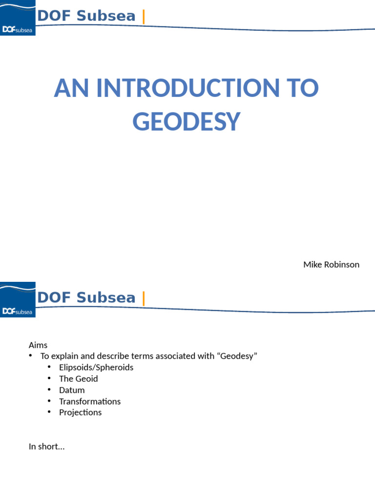 Intro To Geodesy | PDF | Geodesy | Geography