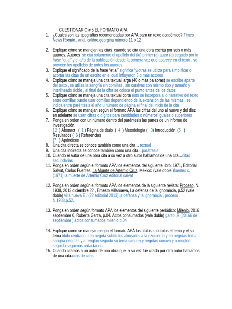 Guía Completa del Formato APA | PDF | Estilo apa | Comillas