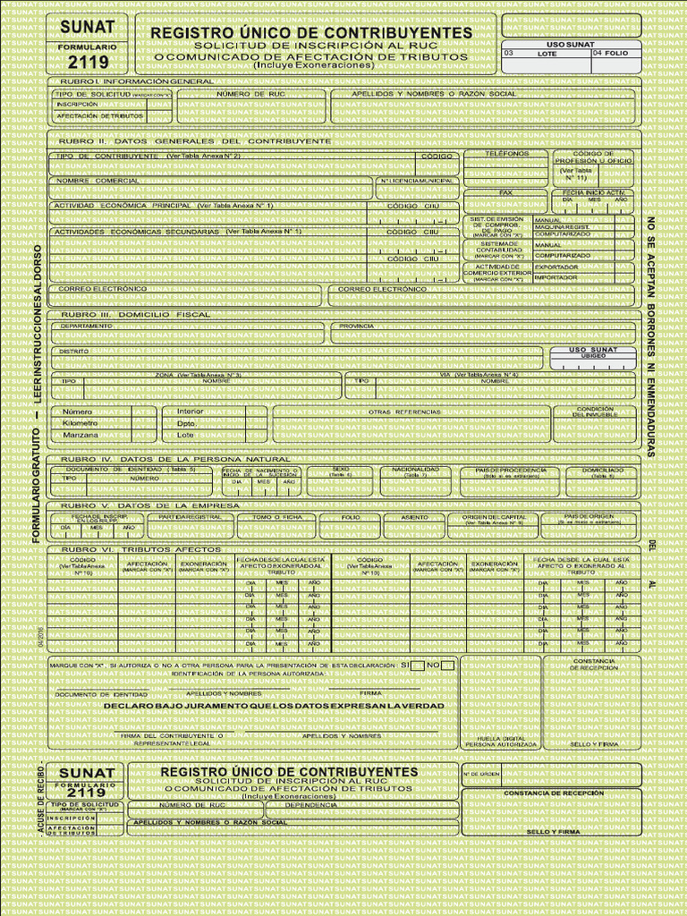 Formulario 2119-1 | PDF