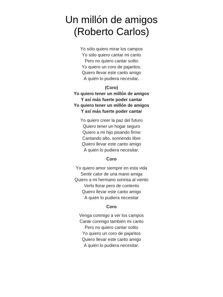 Un Millon de Amigos | PDF