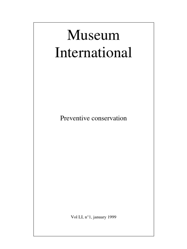 De Guichen, G. Preventive Conservation. 1999 | PDF | Collections Care ...