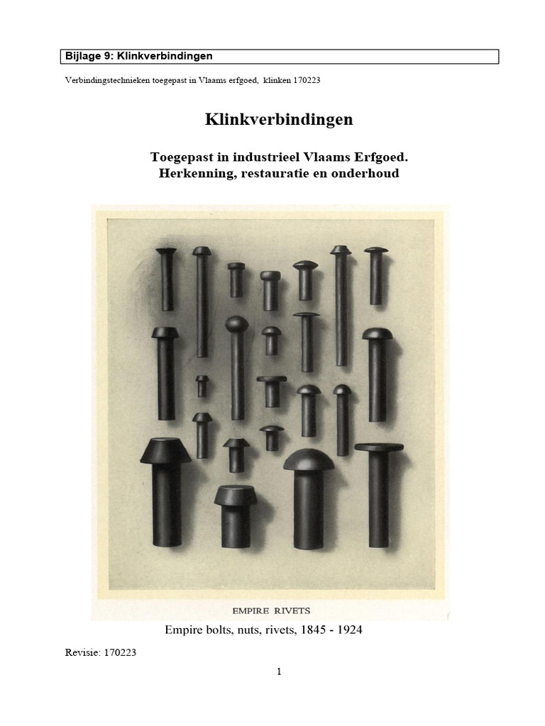 BeheersplanStuckenholz Bijlage 9 Klinkverbindingen | PDF