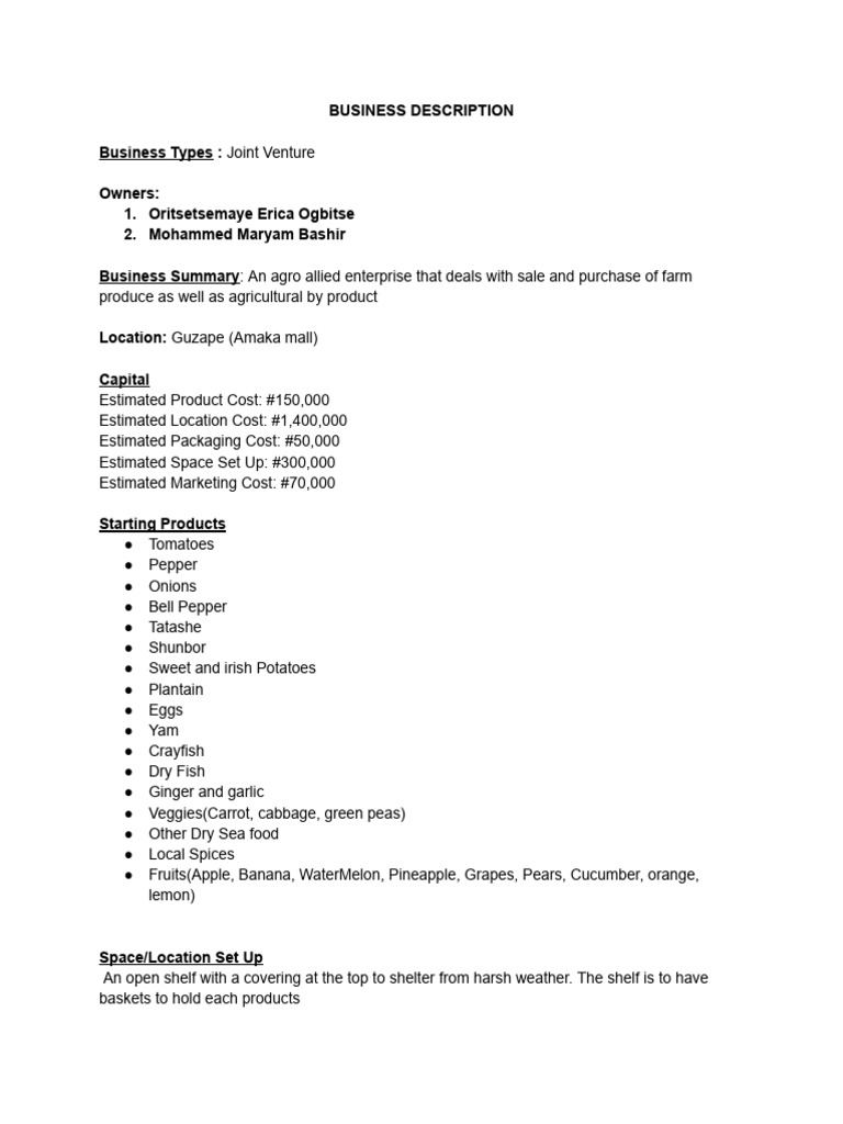 Businness Overview | PDF