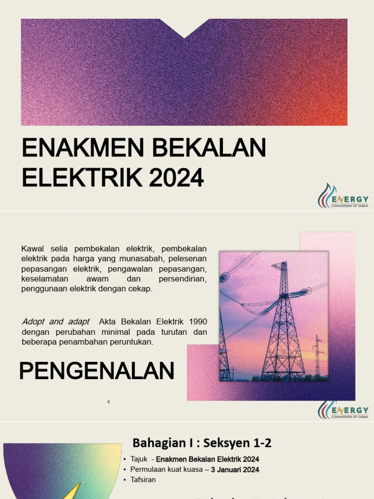 Enakmen Bekalan Elektrik | PDF