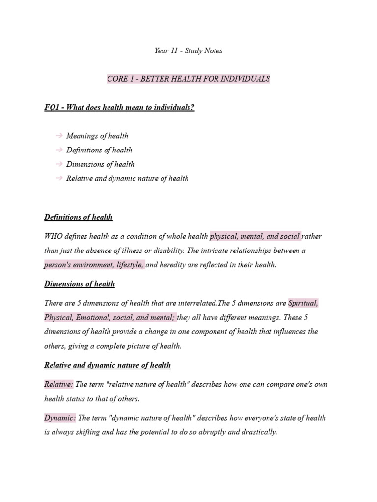 PDHPE Study Notes | PDF | Respiratory Tract | Respiratory System