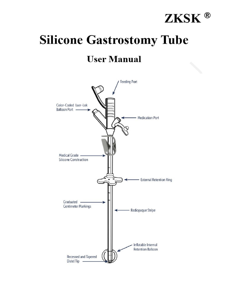 ZKSK Silicone Gastrostomy Tube Manual | PDF | Medical Specialties ...