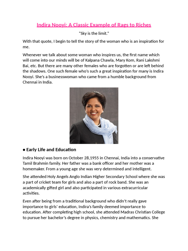 Indira Nooyi | PDF | Pepsi Co
